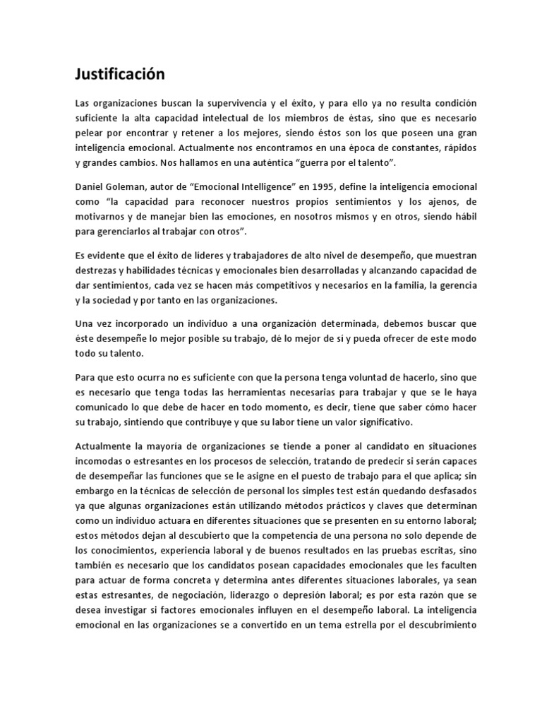 Justificación | Inteligencia emocional | Las emociones