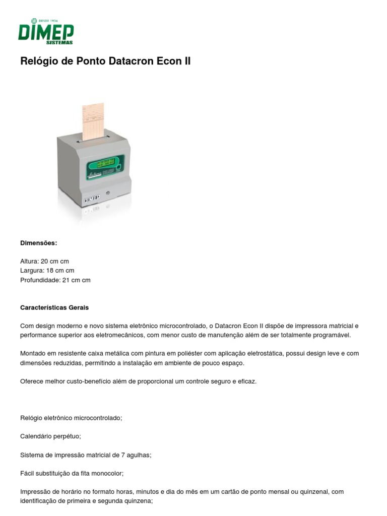DIMEP - Relógio de Ponto Datacron Econ II.pdf
