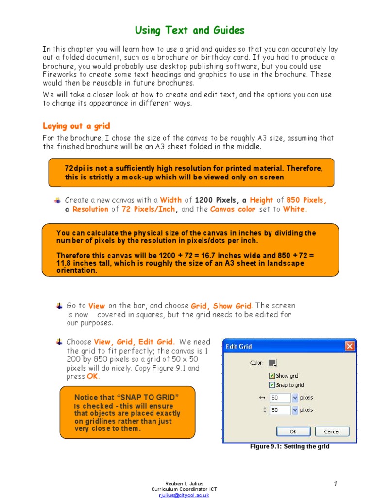 Using Text and Guides: Laying Out A Grid | PDF | Typefaces | Display ...
