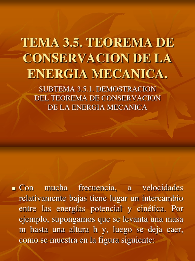 Conservacion de La Energia Mecanica | PDF | Energía potencial | Fricción