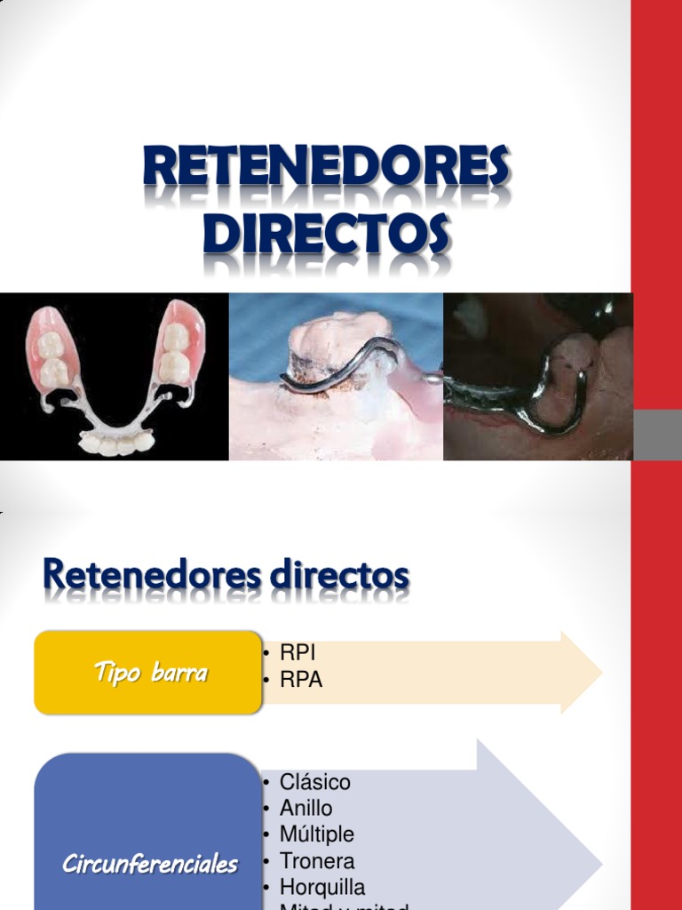 Retenedores Directos | PDF | Diente humano | Ramas de Odontología
