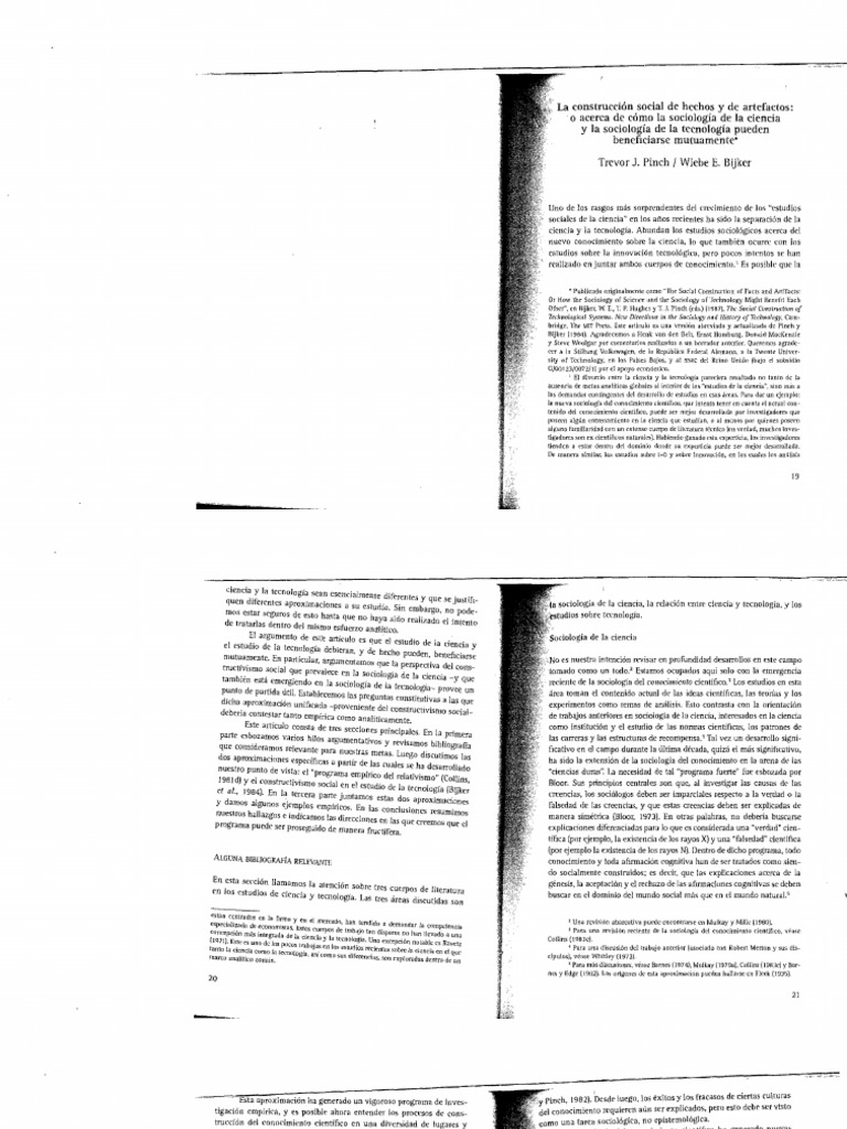 Construcción social en ciencia y tecnología | PDF | Science | Epistemología