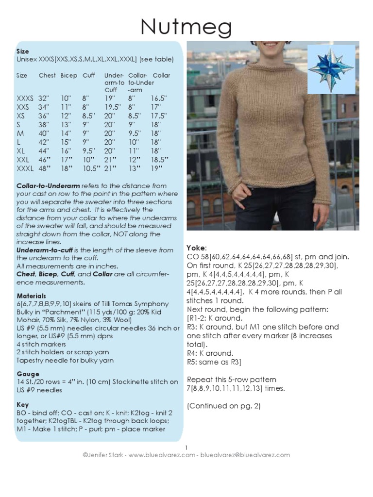 Nutmeg | PDF | Knitting | Crafts
