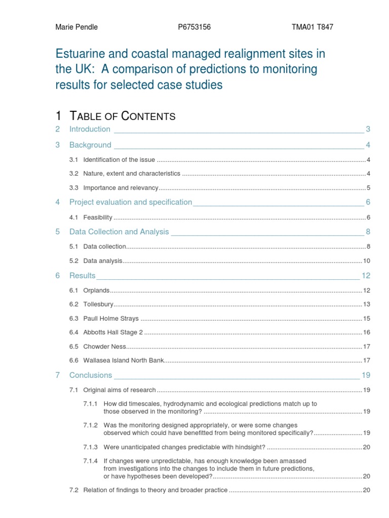 Estuarine and Coastal Managed Realignment | PDF | Habitat | Ecology