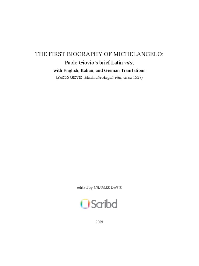 The First Biography of Michelangelo | PDF | Michelangelo