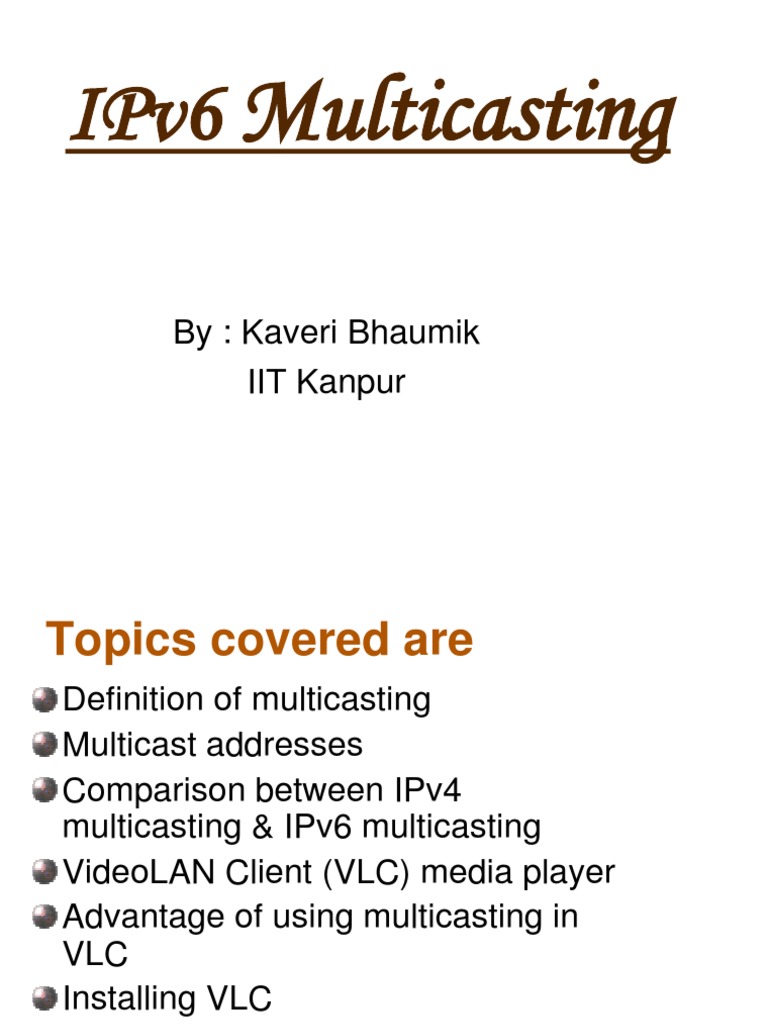IPv6 Multicasting | PDF | I Pv6 | Multicast