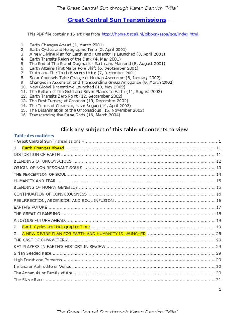 Great Central Sun Transmissions | PDF | Ascended Master | Chakra
