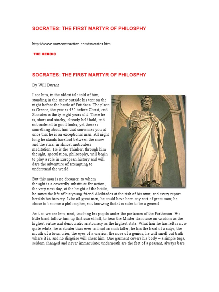 Socrates: Philosophy's First Martyr | PDF | Socrates | Symposium (Plato)