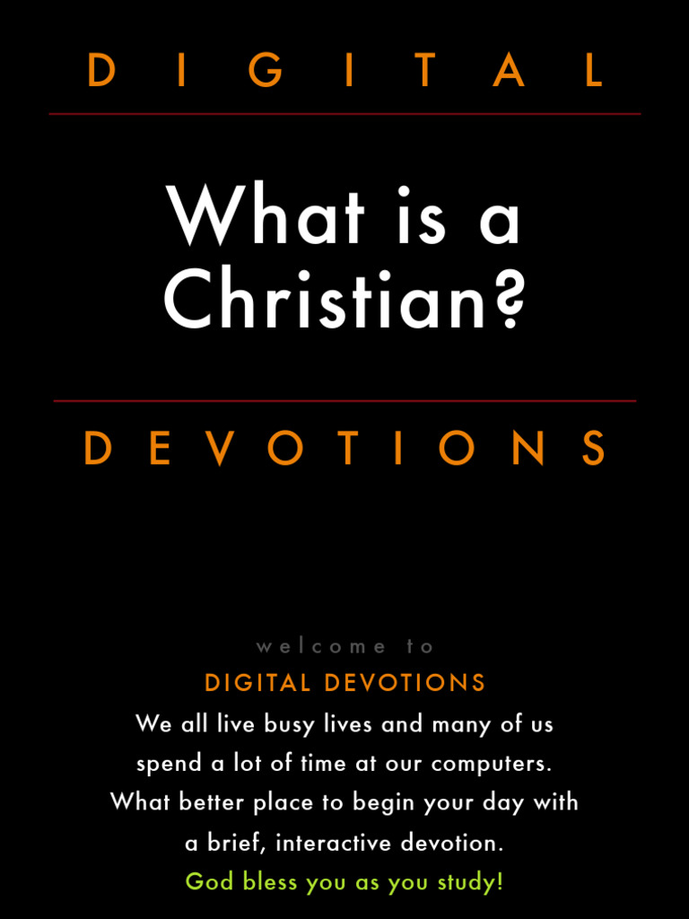 What Is A Christian? | PDF
