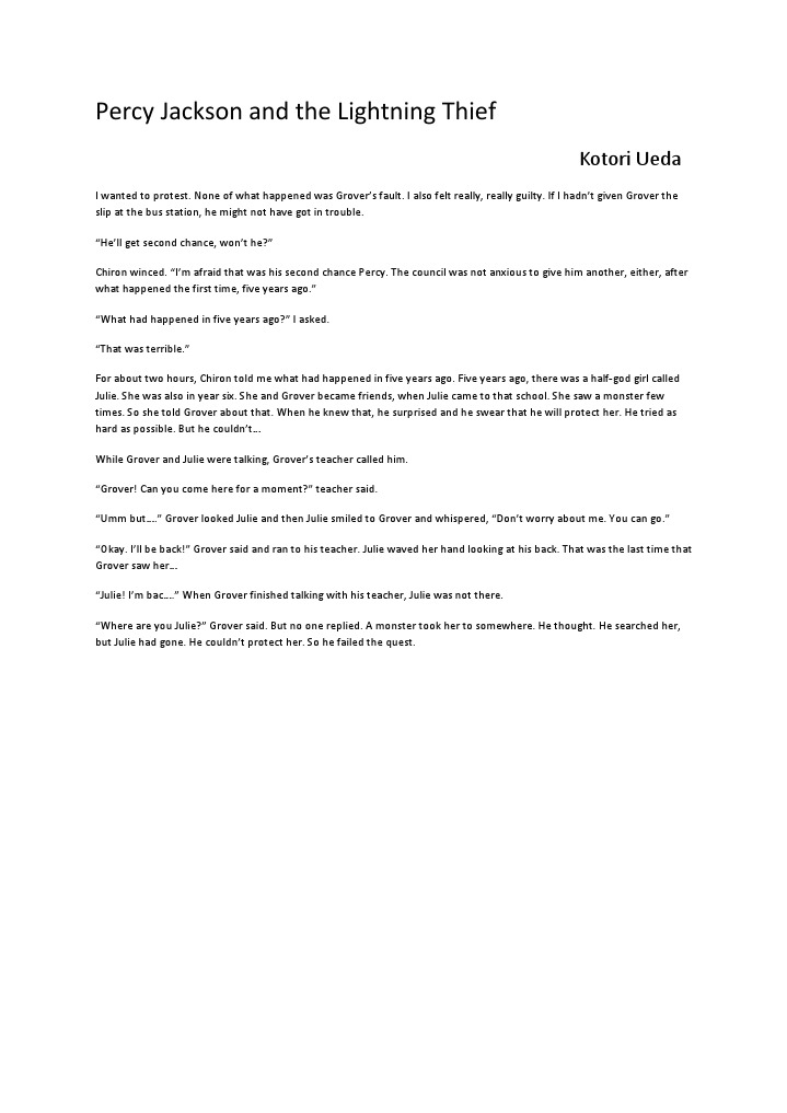 Percy Jackson and The Lightning Thief | PDF