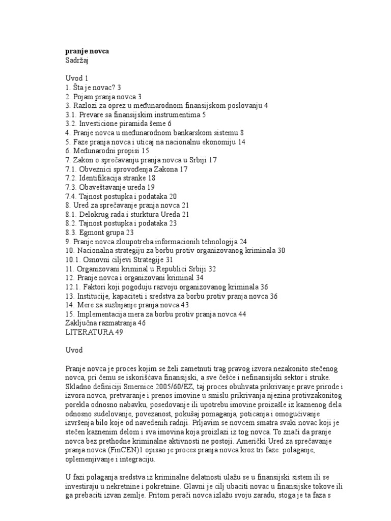 Pranje Novca | PDF