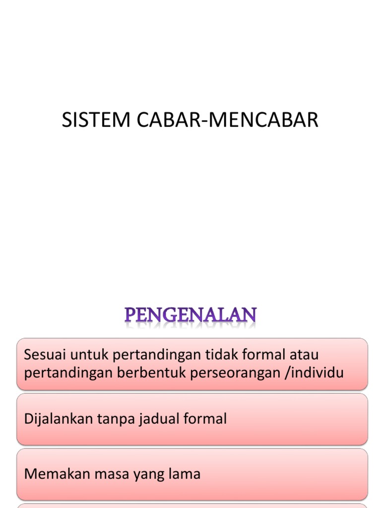 Sistem Cabar Mencabar | PDF