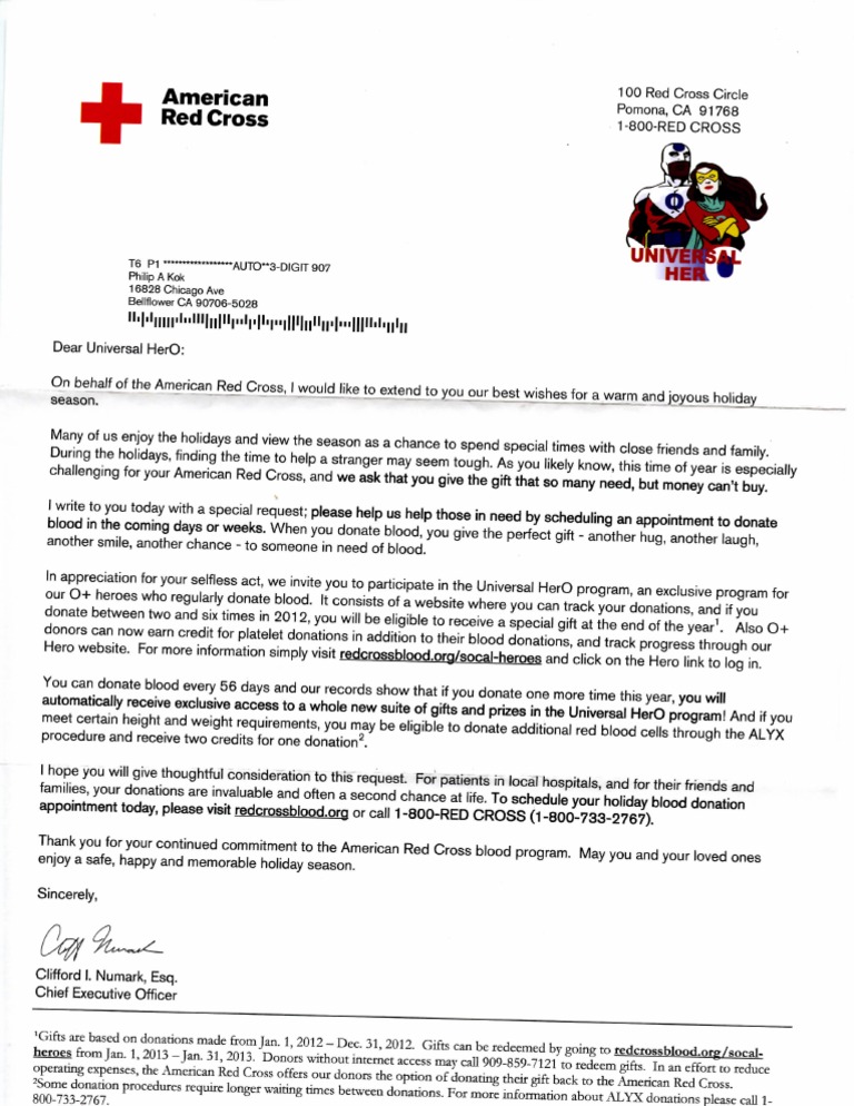 Holiday Blood Donation Request Letter | PDF | Blood Donation | American ...