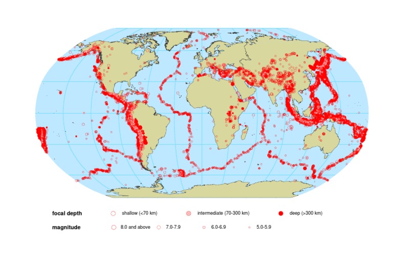 Focal Depth Magnitude: Deep ( 300 KM) Intermediate (70-300 KM) Shallow ...