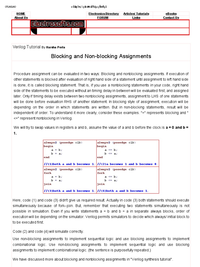 Verilog Tutorial - ElectroSofts9 | PDF | Digital Electronics | Software