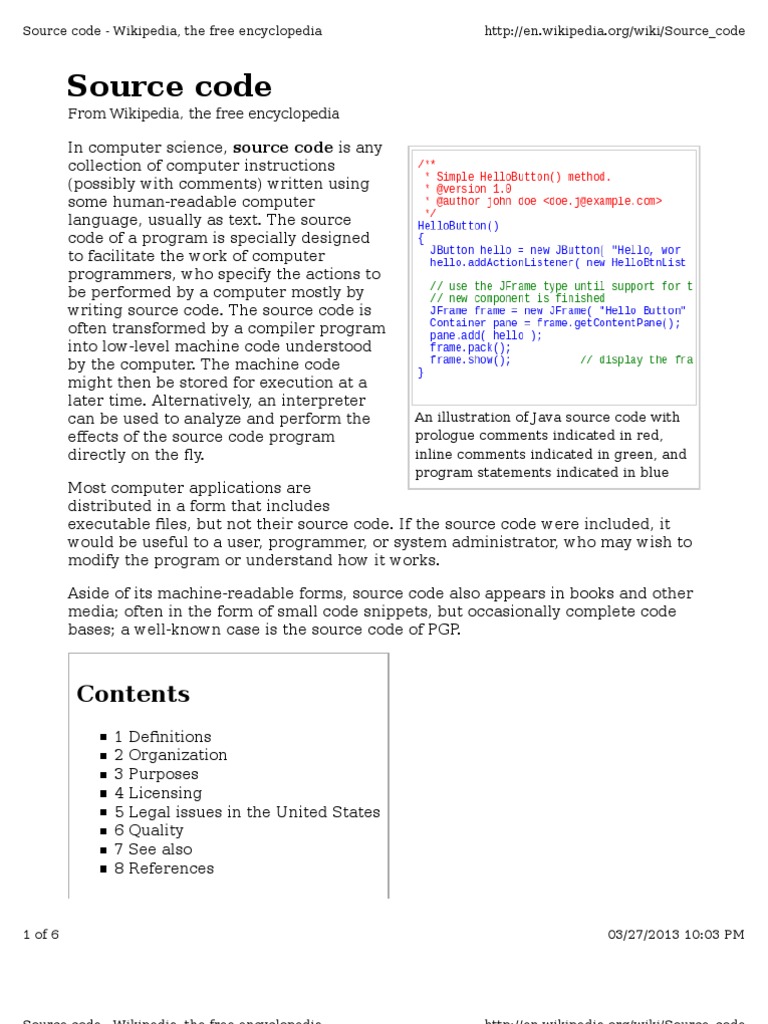 Source Code | PDF | Source Code | Free Software