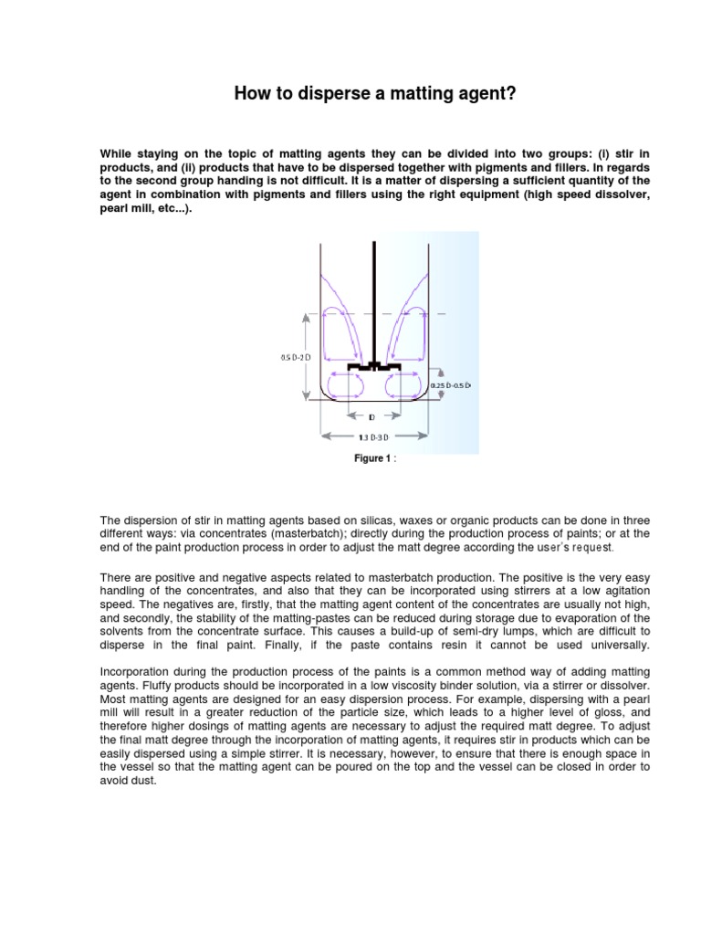 Dispersing Matting Agents in Coatings | PDF | Paint | Materials