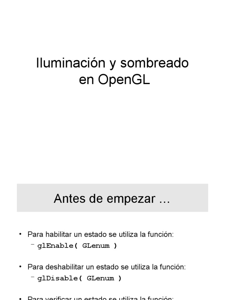 14-Iluminacion y Sombreado (OpenGL) | PDF | Reflectancia | Color
