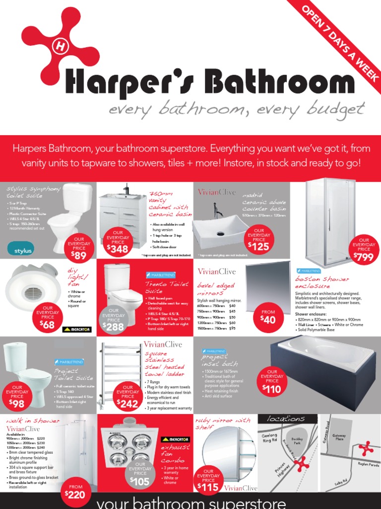 Harpers Bathroom FP Apr 2-4 PDF | PDF | Shower | Bathroom