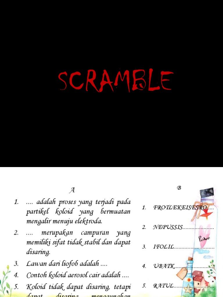 Soal Untuk Model Pembelajaran Scramble | PDF