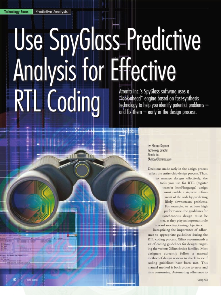 Use Spyglass Predictive Analysis For Effective RTL Coding | PDF | Field Programmable Gate Array ...
