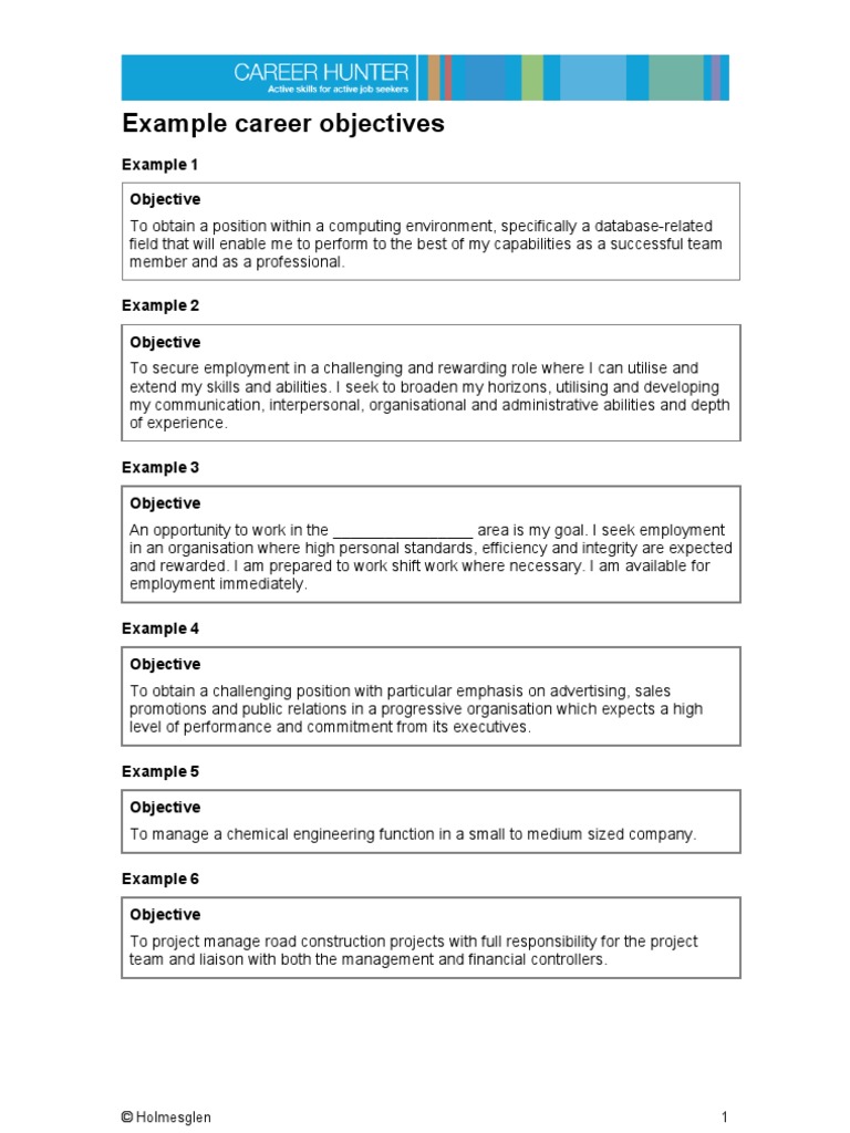 Sample Career Objectives | PDF | Sales | Competence (Human Resources)
