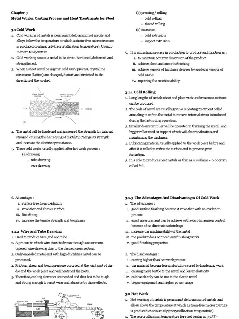 Cold and Hot Work Processes in Steel | PDF | Annealing (Metallurgy ...