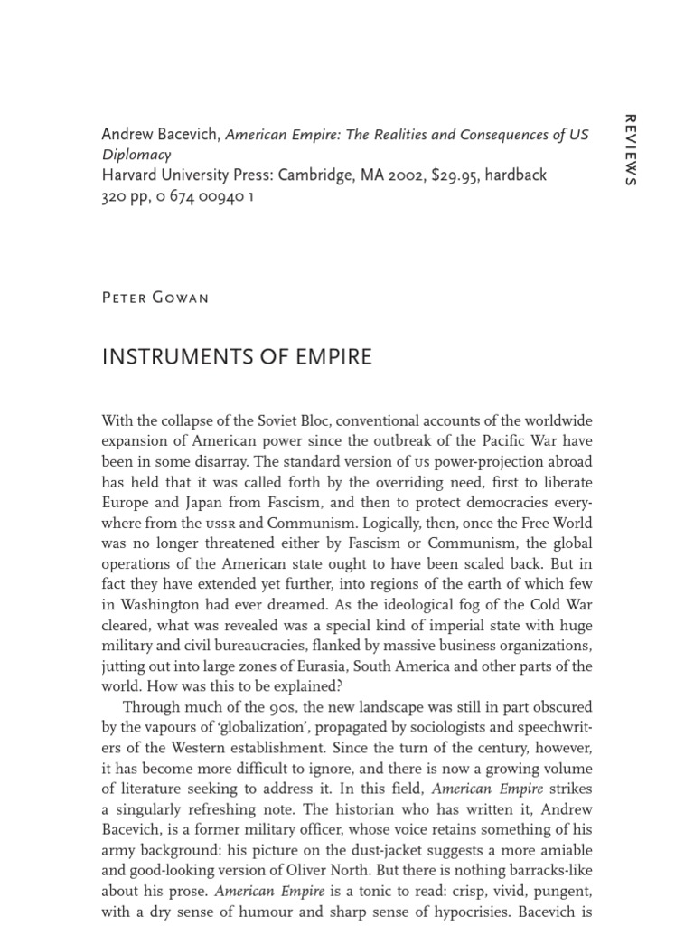 Instruments of Empire - Peter Gowan | PDF | Cold War | The United States