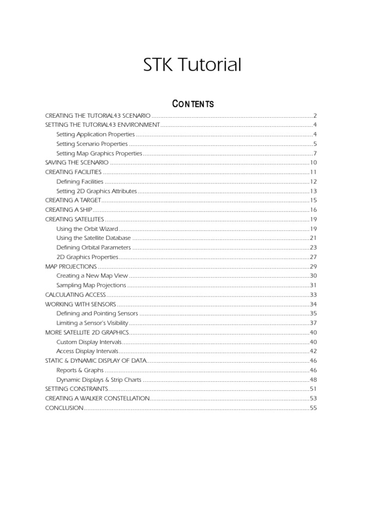 STK Tutorial | PDF | Button (Computing) | Satellite