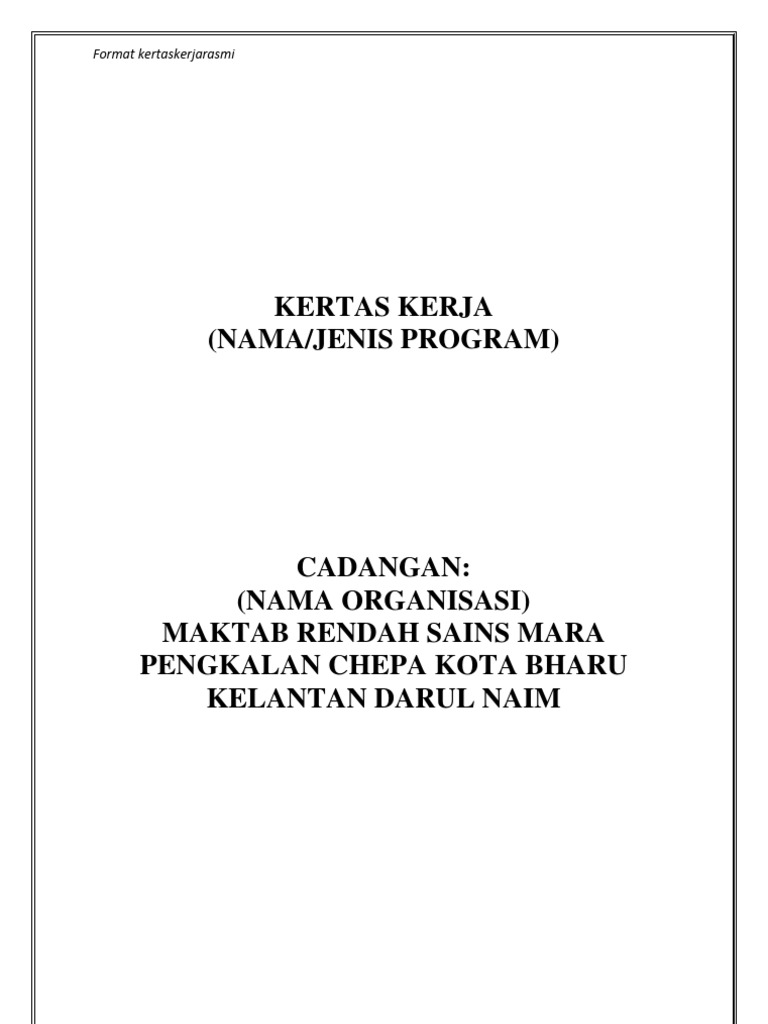 Paperwork Format | PDF