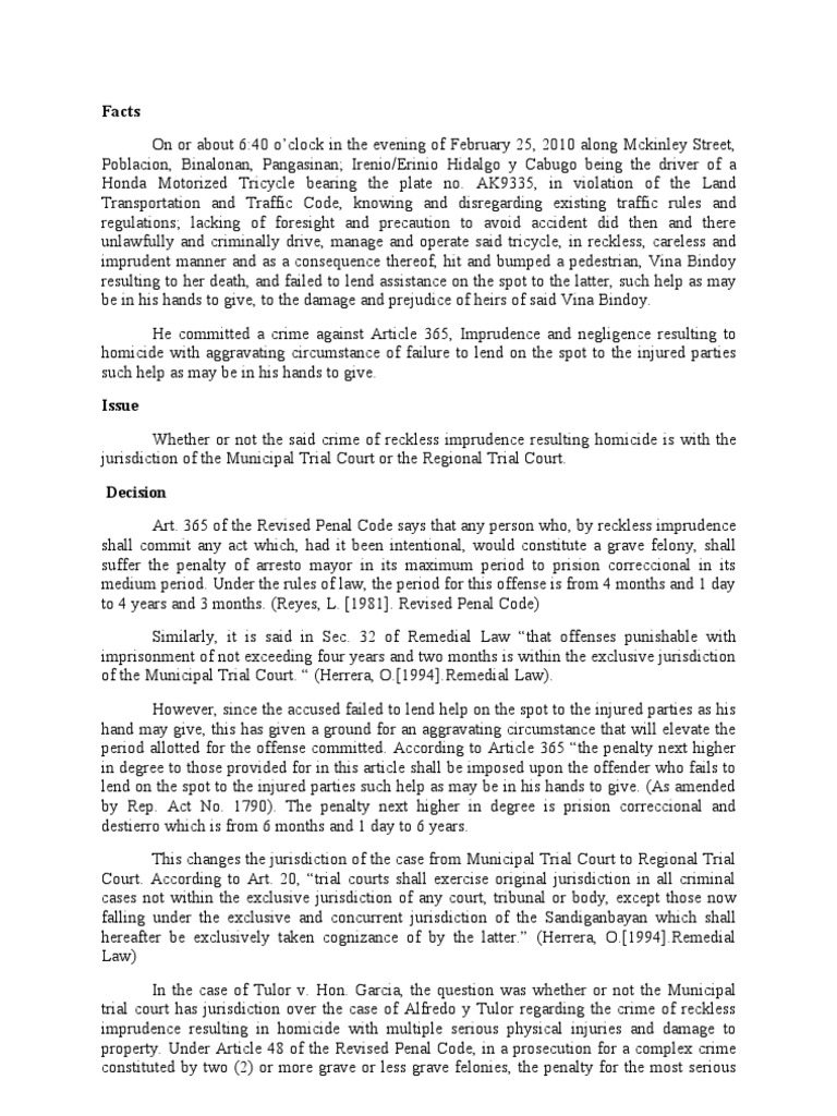 Reckless Imprudence | Crimes | Crime & Justice