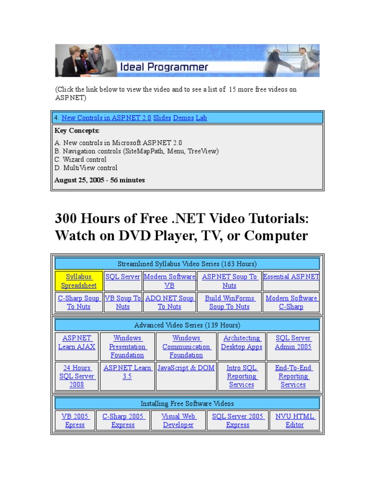 Aspnet 2.0 Video 4 New Controls Aspnet 2.0 | PDF | Computers