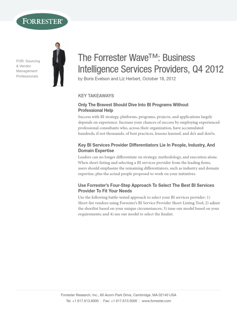 The Forrester Wave Business Intelligence Services Providers | PDF ...