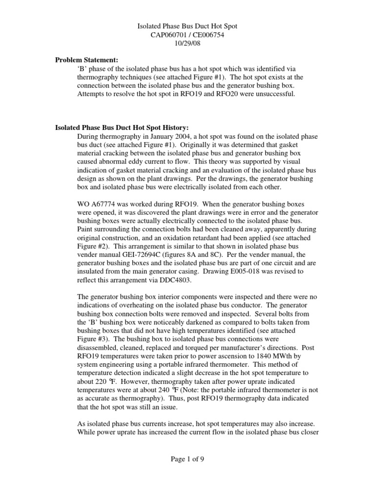 Isophase Condition Evaluation | PDF | Duct (Flow) | Electric Current