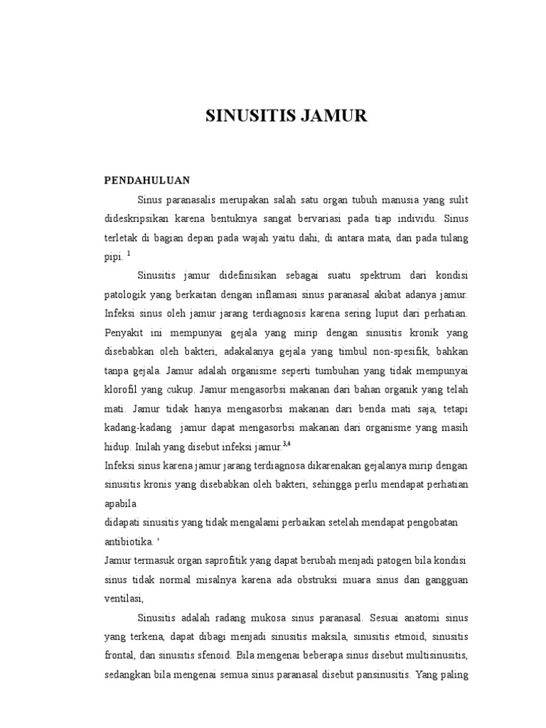Sinusitis Jamur: Gejala dan Anatomi | PDF | Griya & Taman | Kesehatan ...