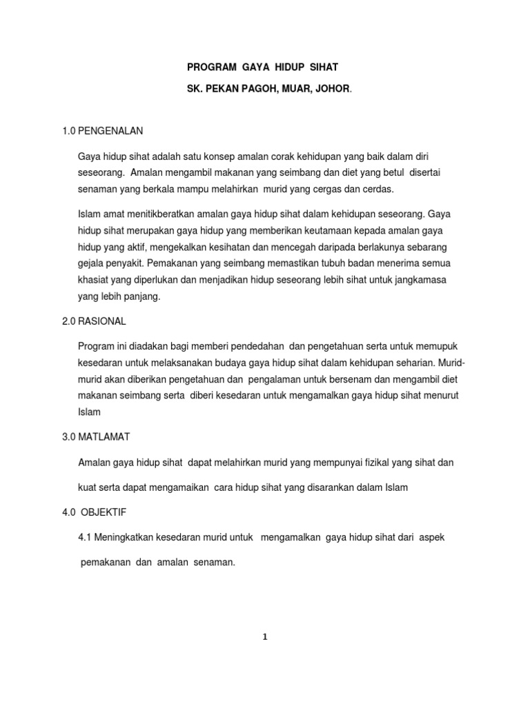 Kempen Gaya Hidup Sihat | PDF