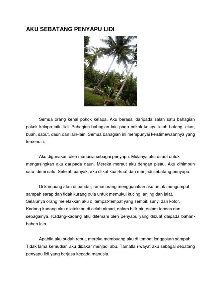 Aku Sebatang Pokok Kelapa Aku Sebatang Pokok Kelapa Sawit Pdf Kacey Fay