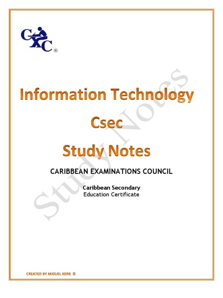 Information Technology Study Notes - Copy | Personal Computers ...