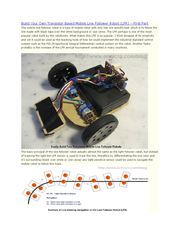 DIY Line Follower Robot Guide | PDF | Bipolar Junction Transistor ...
