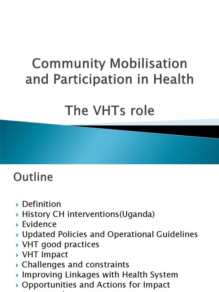 Community Mobilisation and Participation in Health | PDF | Diarrhea ...