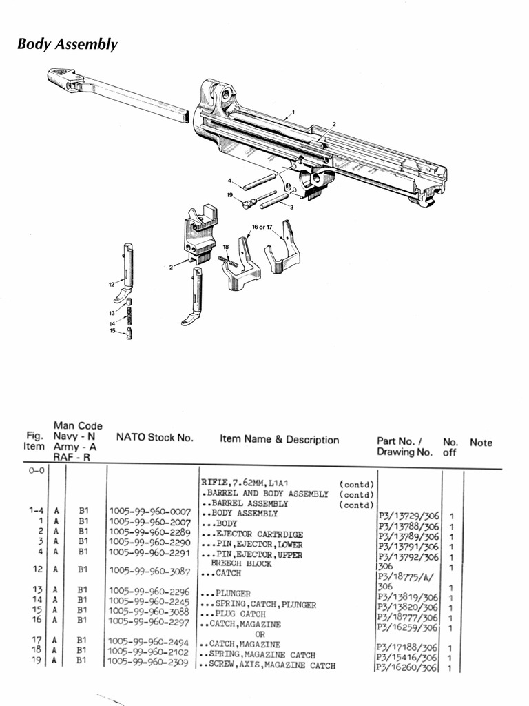 6Z144 FAL .762 L1 & C1 Drawings & Parts ID Part1 | PDF | Proyectiles ...