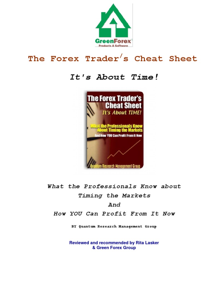 Traders Cheat Sheet | PDF | Notes (Finance) | Foreign Exchange Market