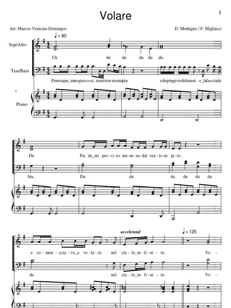 903 D Modugno Volare | PDF | Chansons écrites