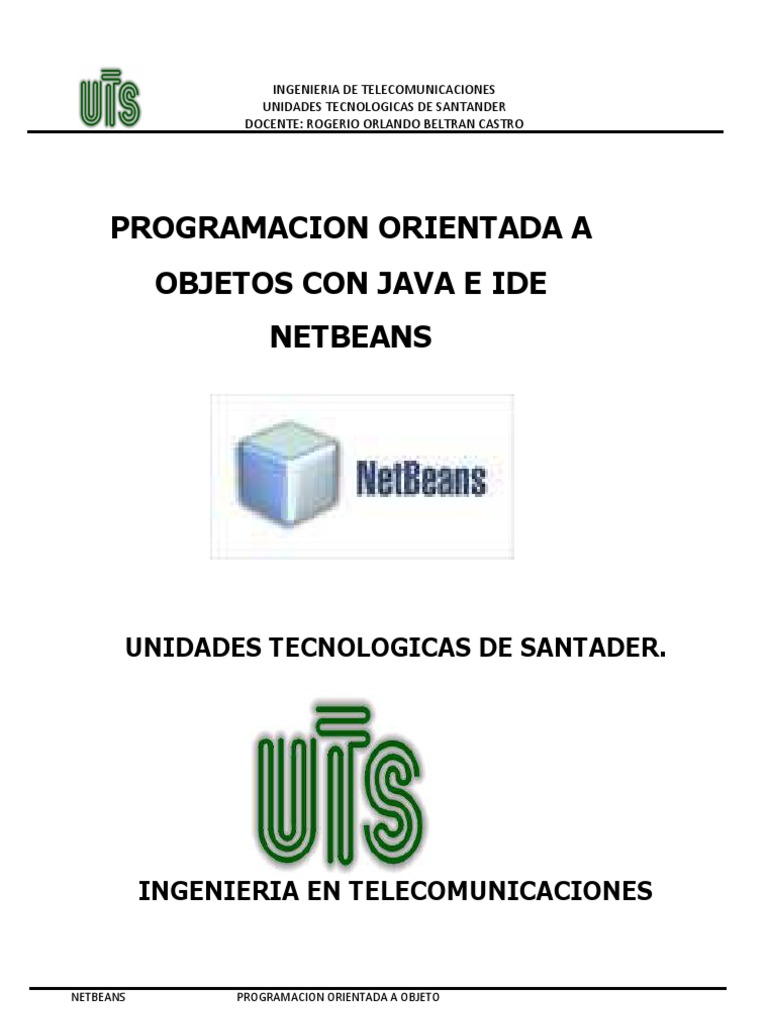 Java y NetBeans para Telecomunicaciones | PDF | Compilador | Java (lenguaje de programación)