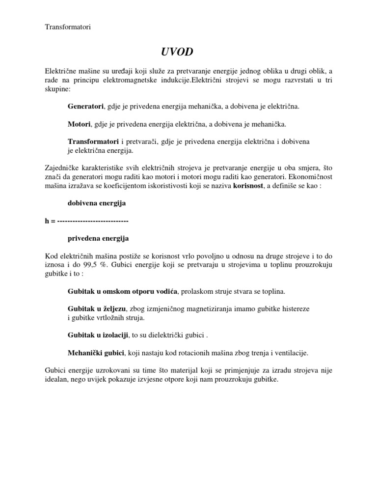 Transformatori | PDF