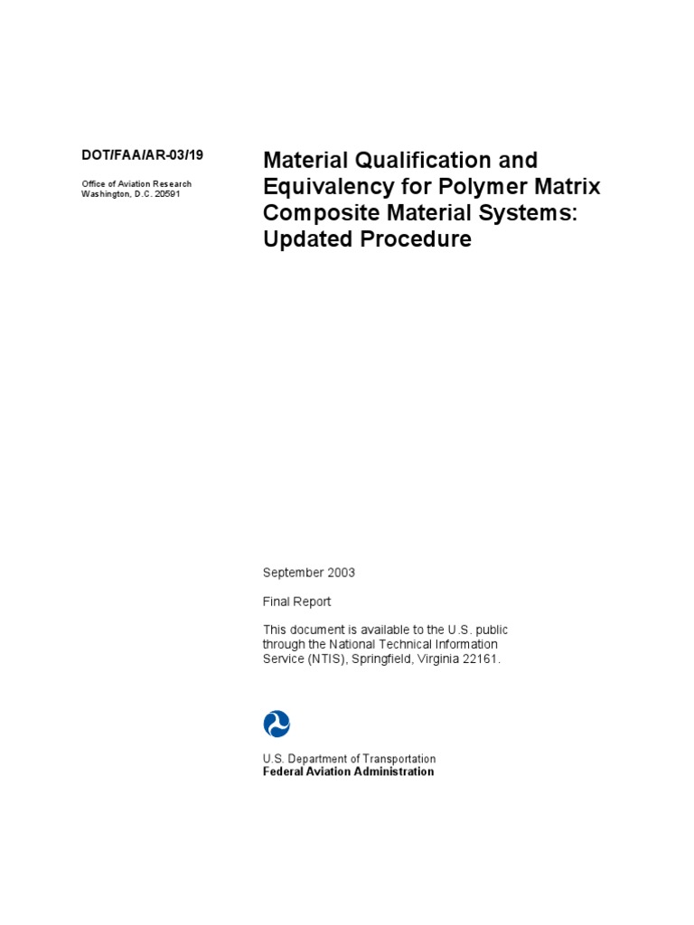 Material Qualification and Equivalency For Polymer Matrix Composite ...