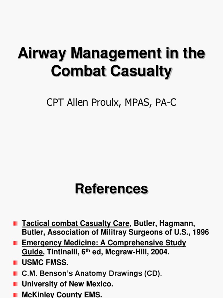 Airway Management in Combat: Securing the Airway Through Nasopharyngeal ...