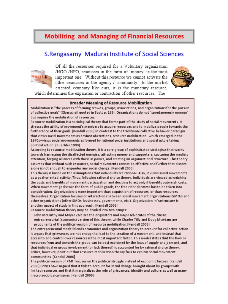 NGO Management Mobilizing Managing Financial Resources | Download Free ...