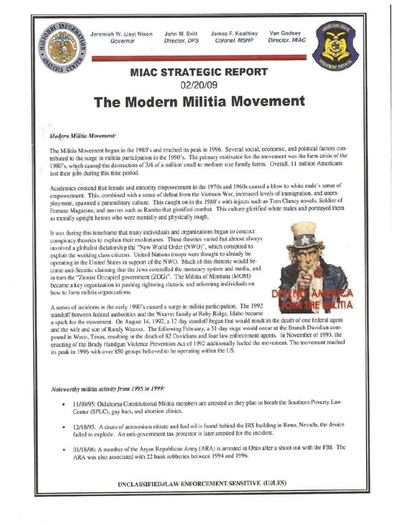 The Modern Militia Movement-Missouri MIAC Strategic Report 20feb09 ...