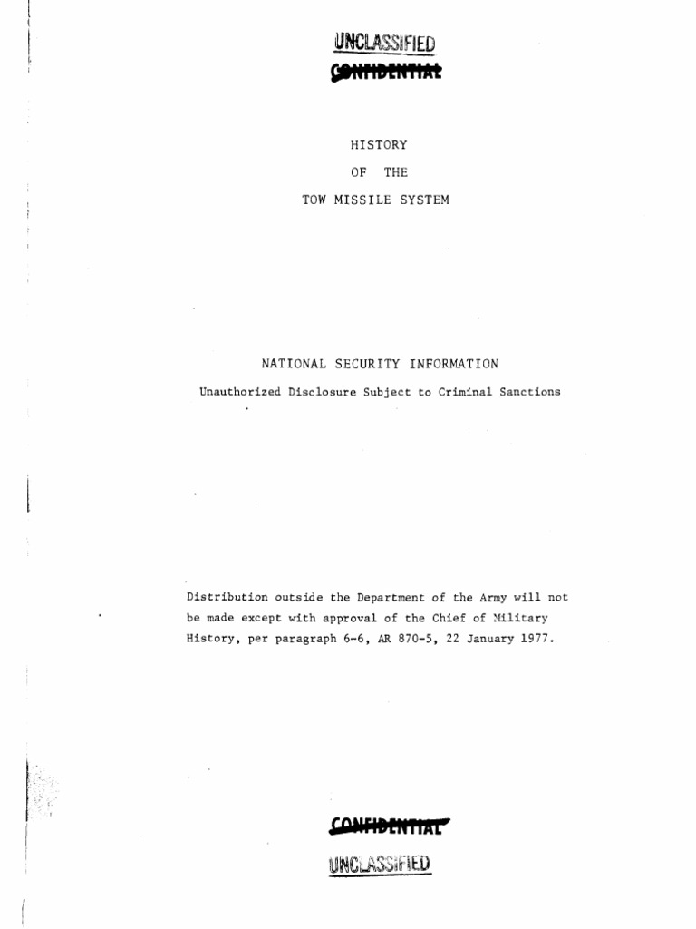 History of The TOW Missile System | PDF | Military Equipment | Military